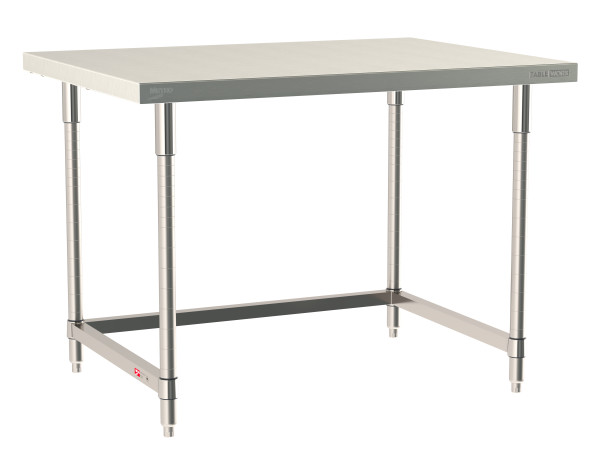 Metro TableWorx Stainless-Steel Laboratory Work Tables with 3-Sided ...