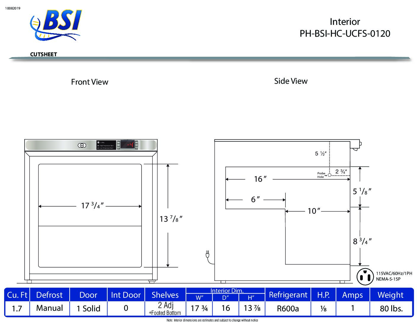BSI Silver Series Compact Manual Defrost Pharmacy & Vaccine Freezer | 1 ...