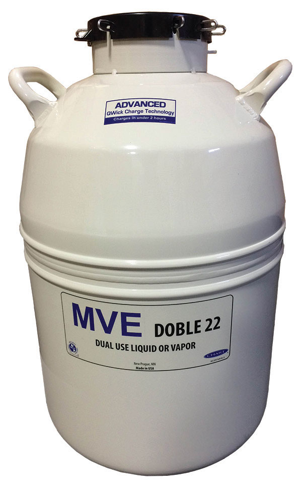 MVE Doble 22 Aluminum Cryogenic Dewar/Cryoshipper with QWick ...