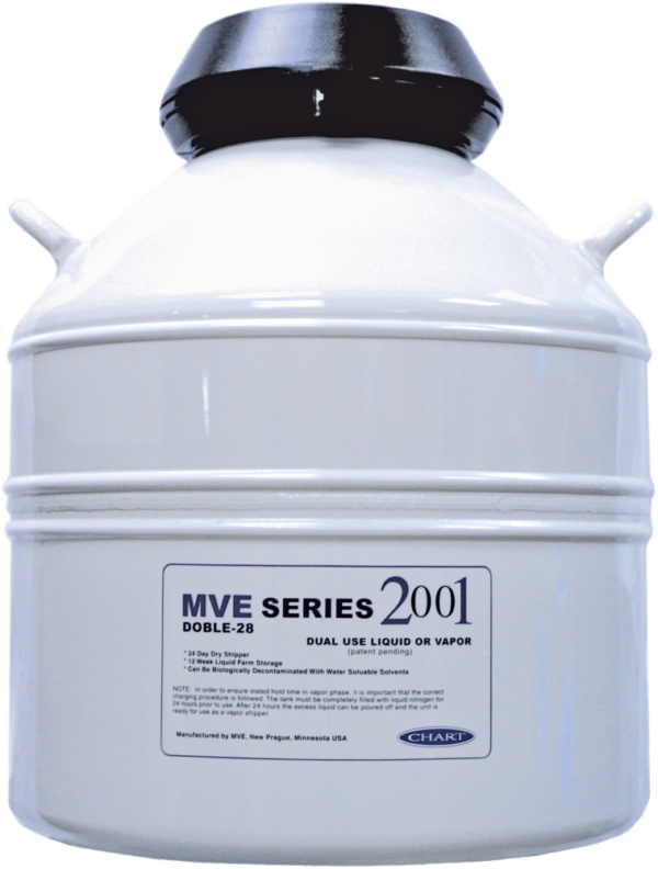 Doble 28 Aluminum Cryogenic Dewar/Cryoshipper with QWick Technology ...