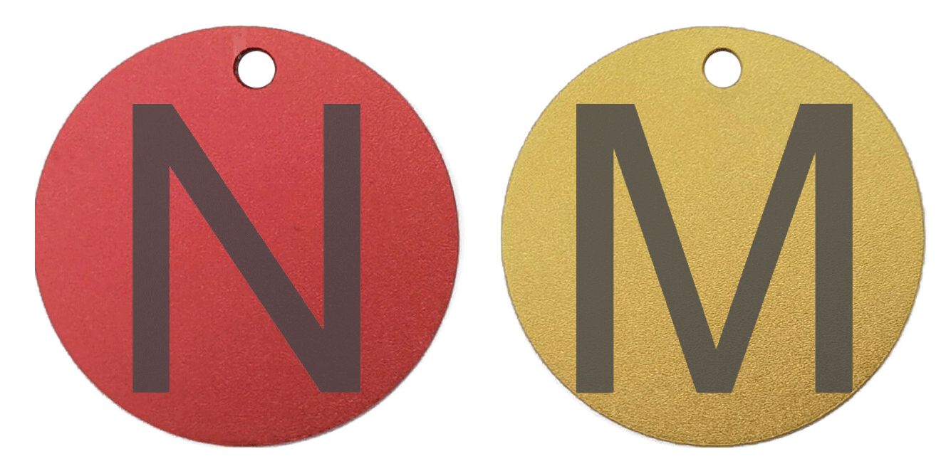 Anodized Aluminum Round Keychain Identifier for Freezer Racks with ...