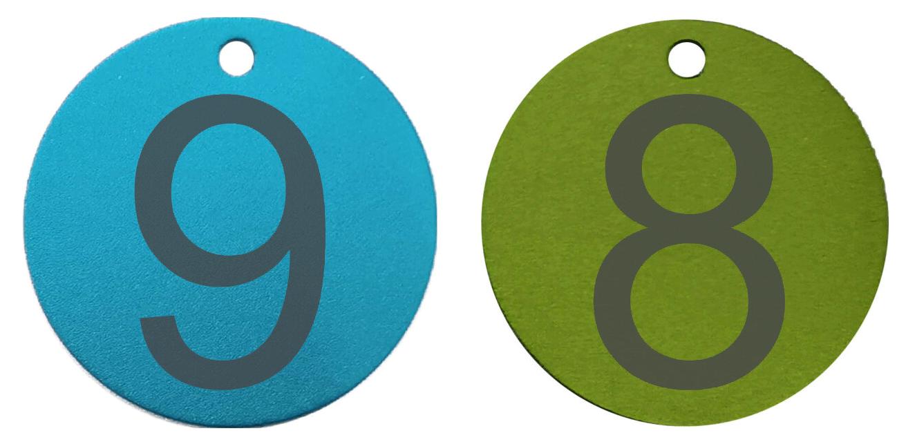 Anodized Aluminum Round Keychain Identifier for Freezer Racks with ...